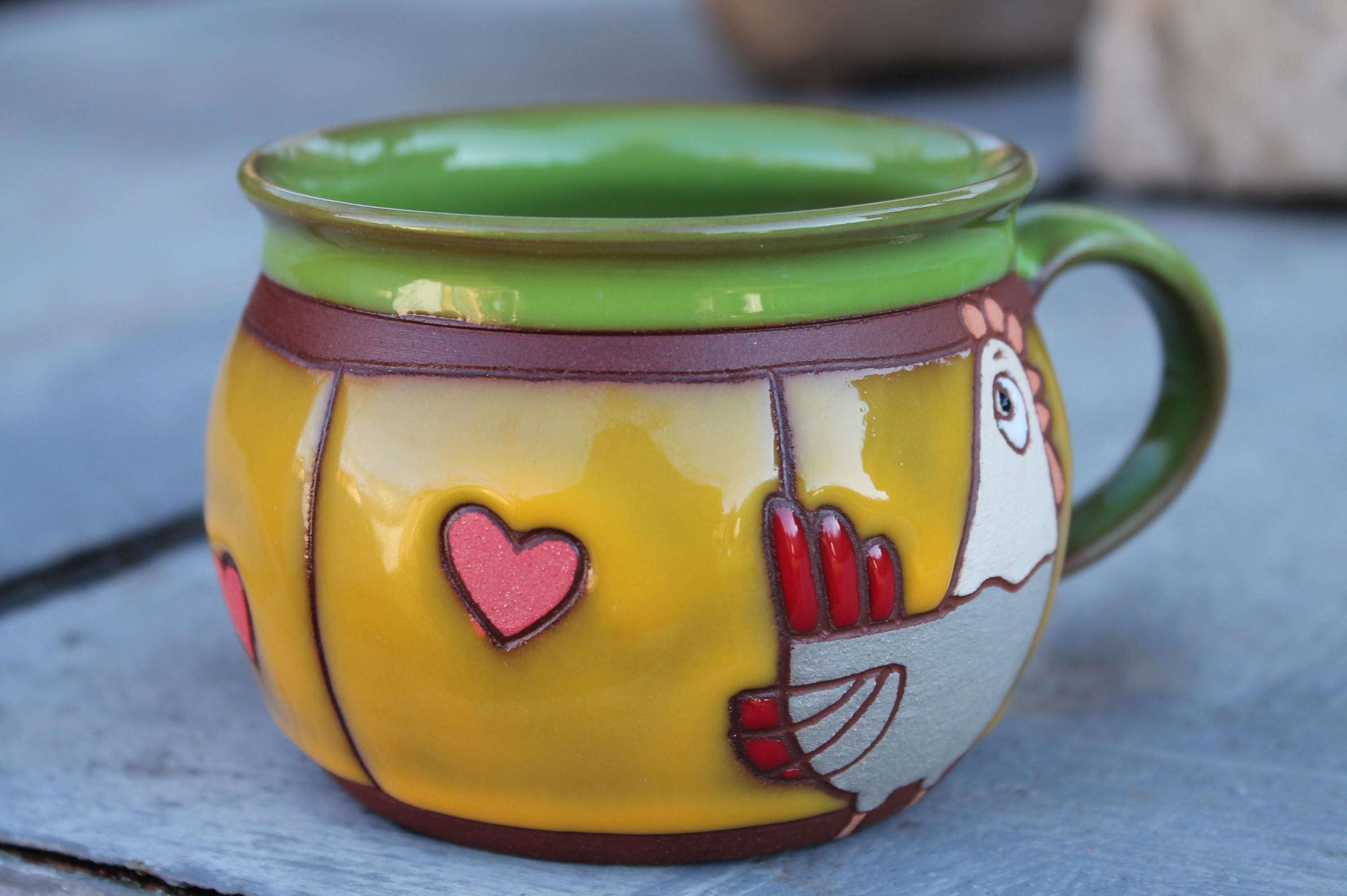Coffee Mug Handmade Ceramic Mug Chicken Mug Ceramic Mug - Etsy