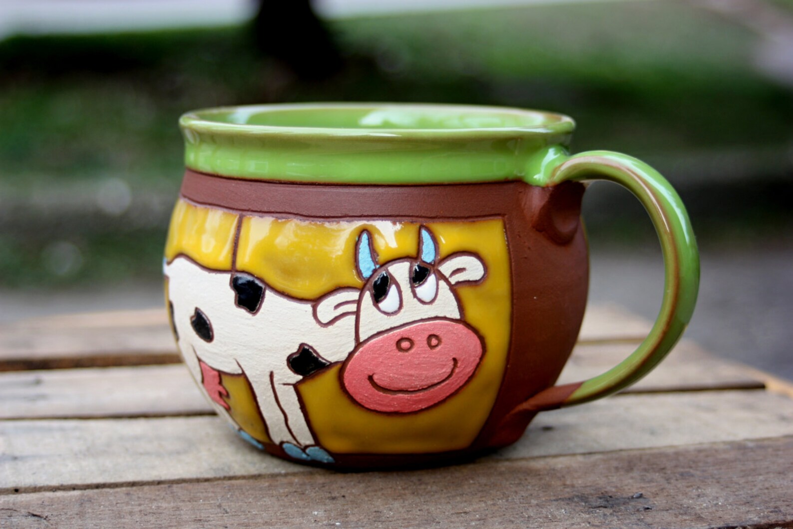 Cow Mug Animals Mug Handmade Mug With Cow Ceramic Tea Mug - Etsy UK