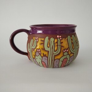 Ceramic Cup, Cactus Coffee Cup, Handmade Cups, Cactus Cup, Arizona Cup ...