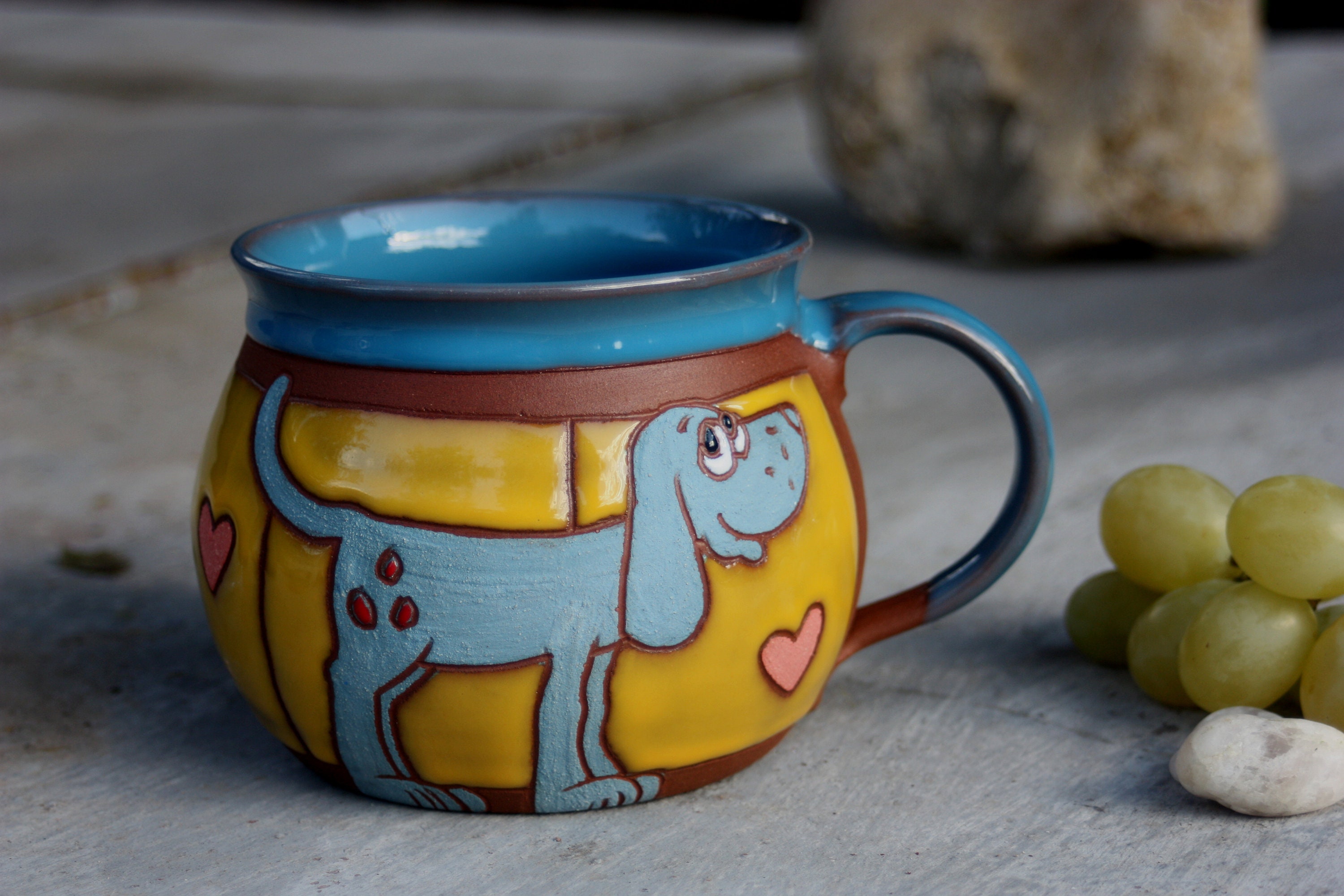 Animals Mug Handmade Mug Dog Lover Mug Funny Kids Mug | Etsy