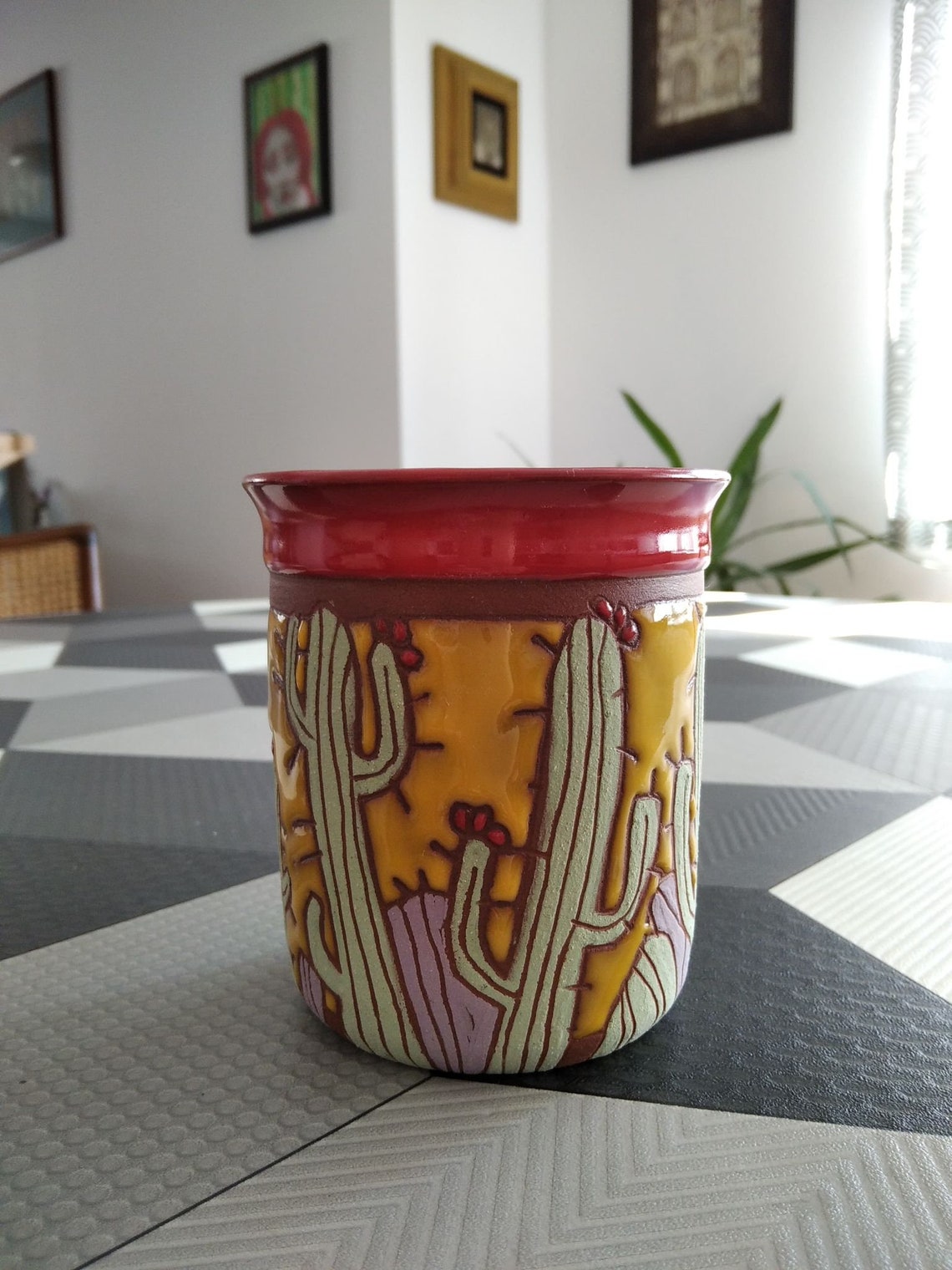 Coffee Cup Cactus Tea Cup Ceramic Mug Handmade Mugs - Etsy