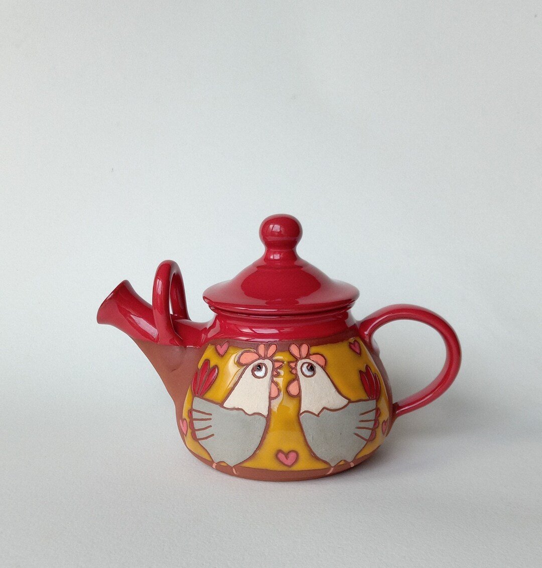 Teapot With Chicken, Ceramic Tea Pot, Handmade Teapot, Unique Teapot ...