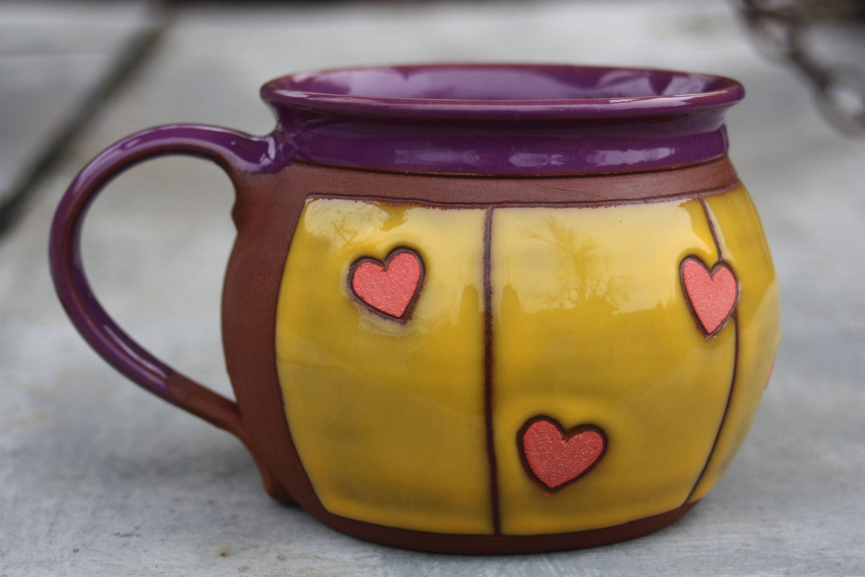 Handmade ceramic mug with chicken Pottery mug Handmade mug | Etsy