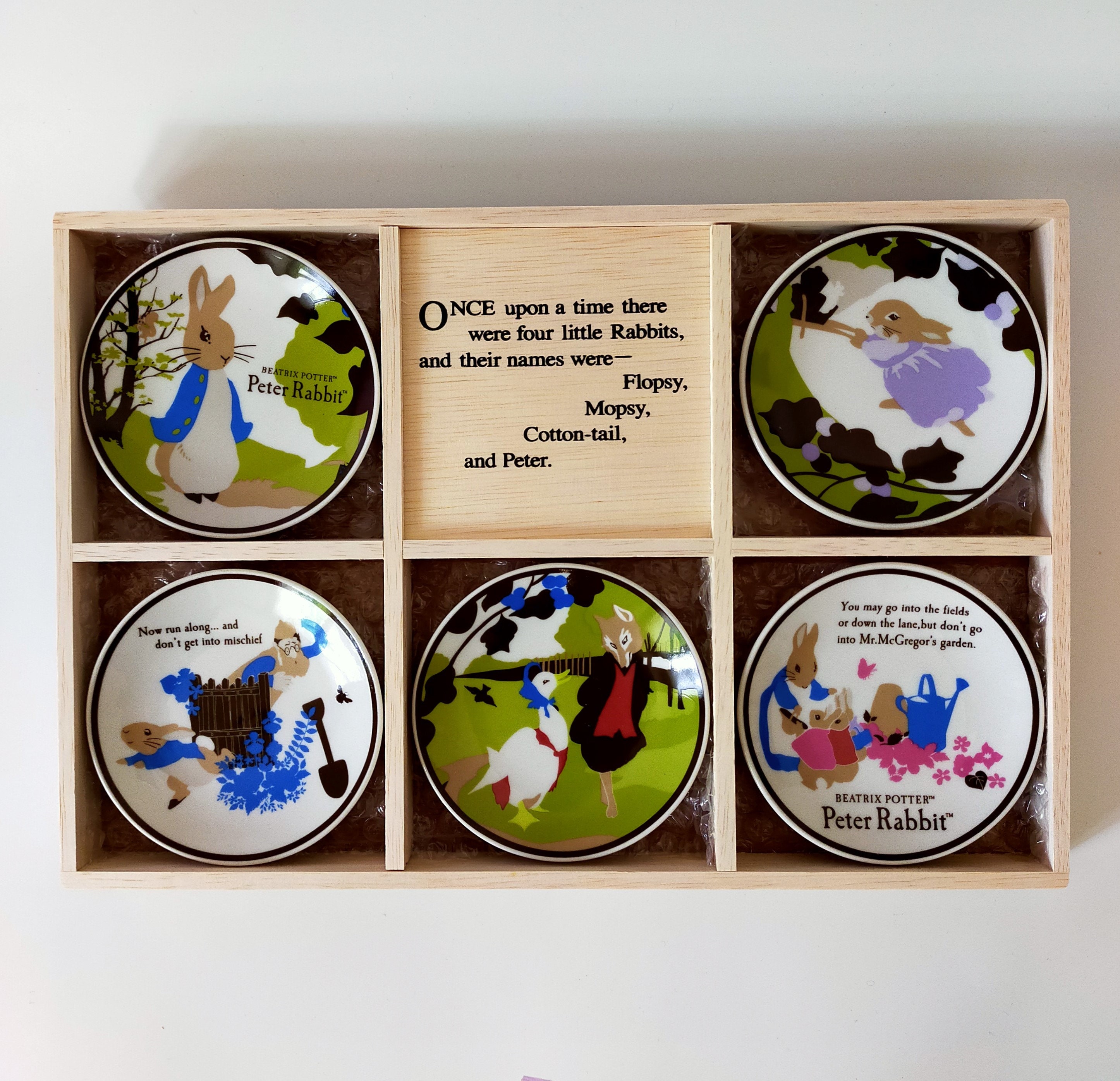 Peter Rabbit Plate Set 5 Pcs/set Japan Limited Edition Collectible ...