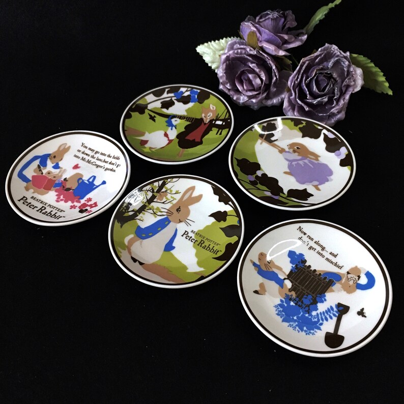 Peter Rabbit Plate Set 5 Pcs/set Japan Limited Edition Collectible ...