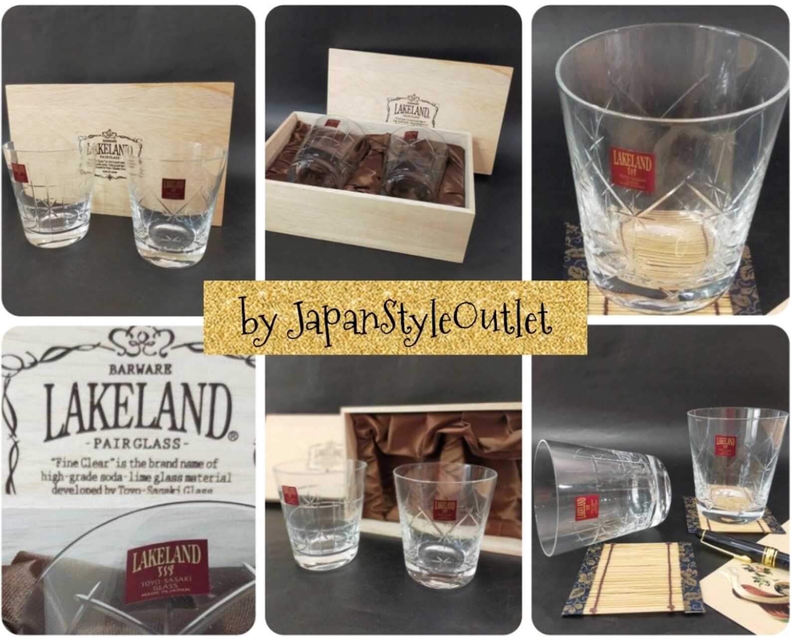 Pair Rock Glass Set. Beautiful Wooden Gift Box , Sake Glass - Etsy