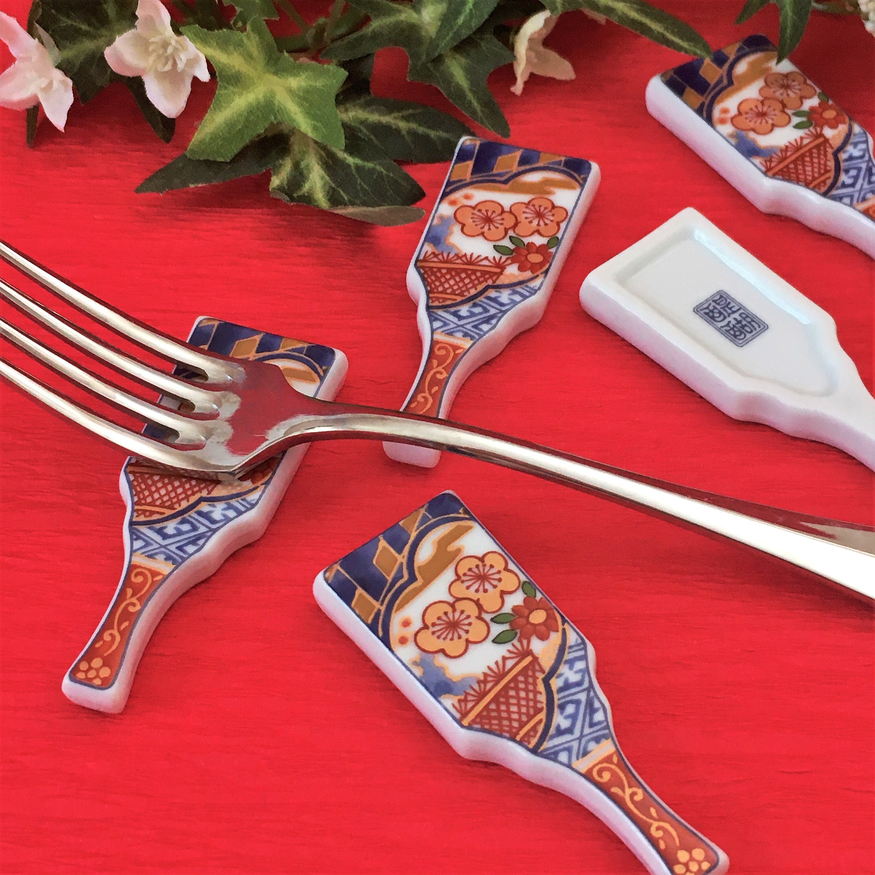 Japanese Battledore Chopsticks Rest ; Brush Rests (set of 5) Vintage ...