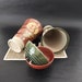 Two Ceramic Sake Cups & Matching Small Plates Set ; Vintage Unused ...