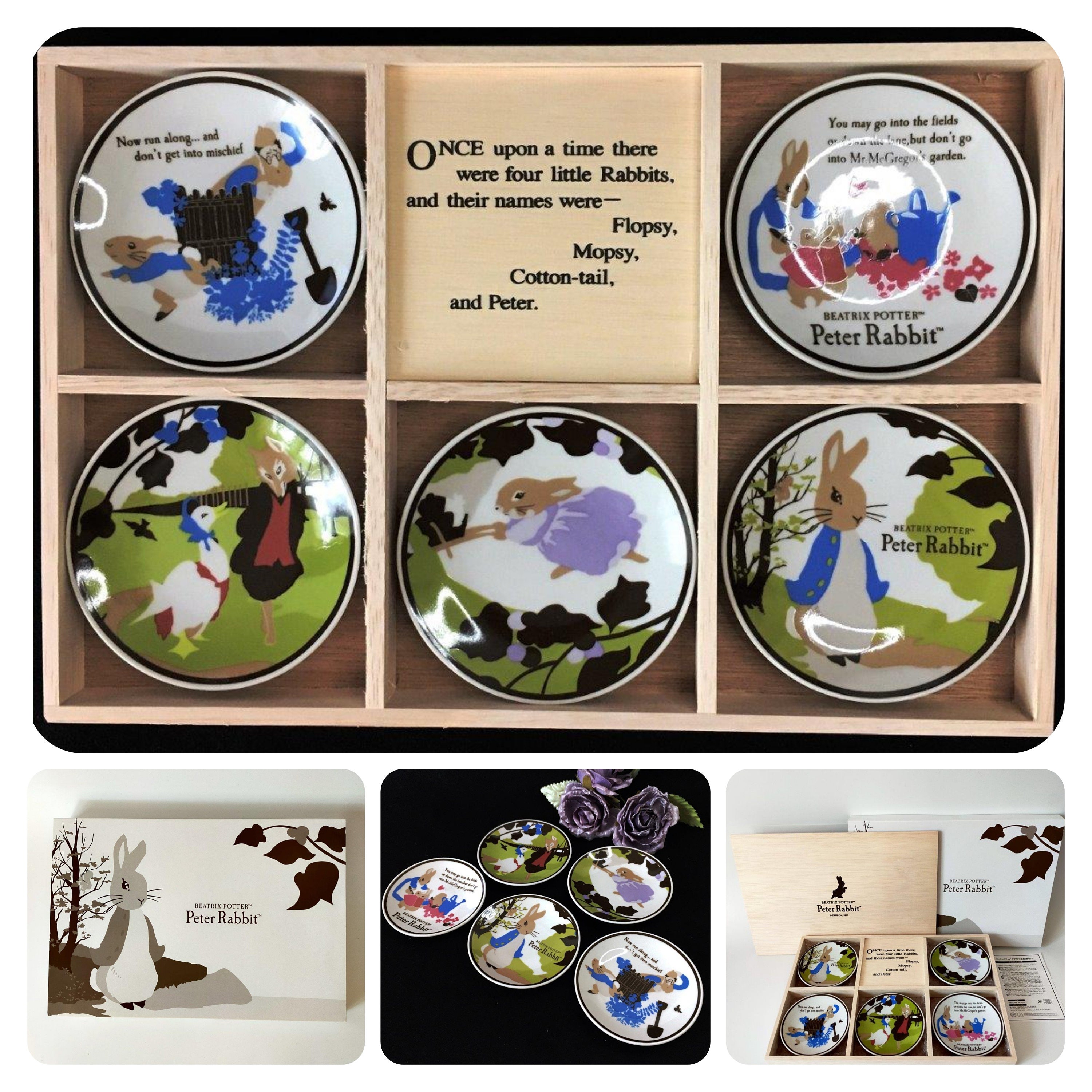 Peter Rabbit Plate Set 5 Pcs/set Japan Limited Edition - Etsy