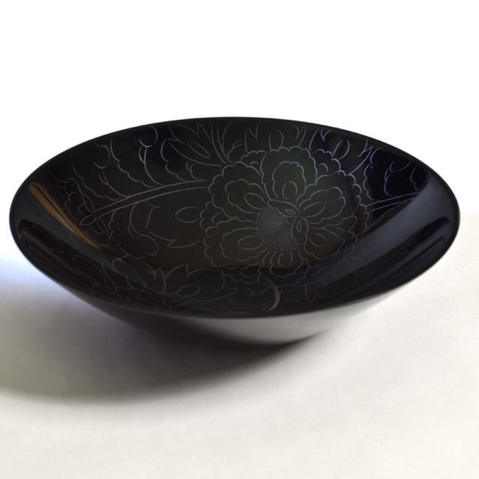 Modern Japanese Bowl black&white Kyoto-ware Japan. - Etsy