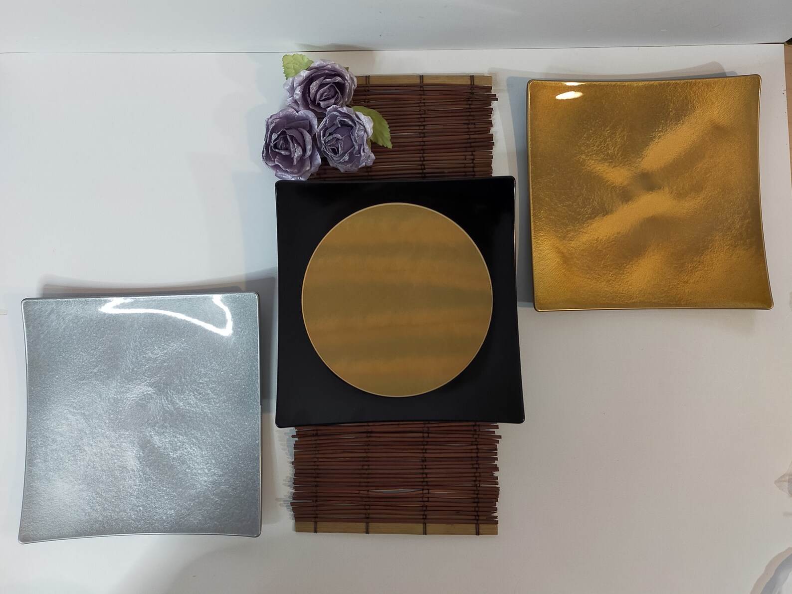 Modern Japanese 8.85 Square Plates Set of 3 | Etsy