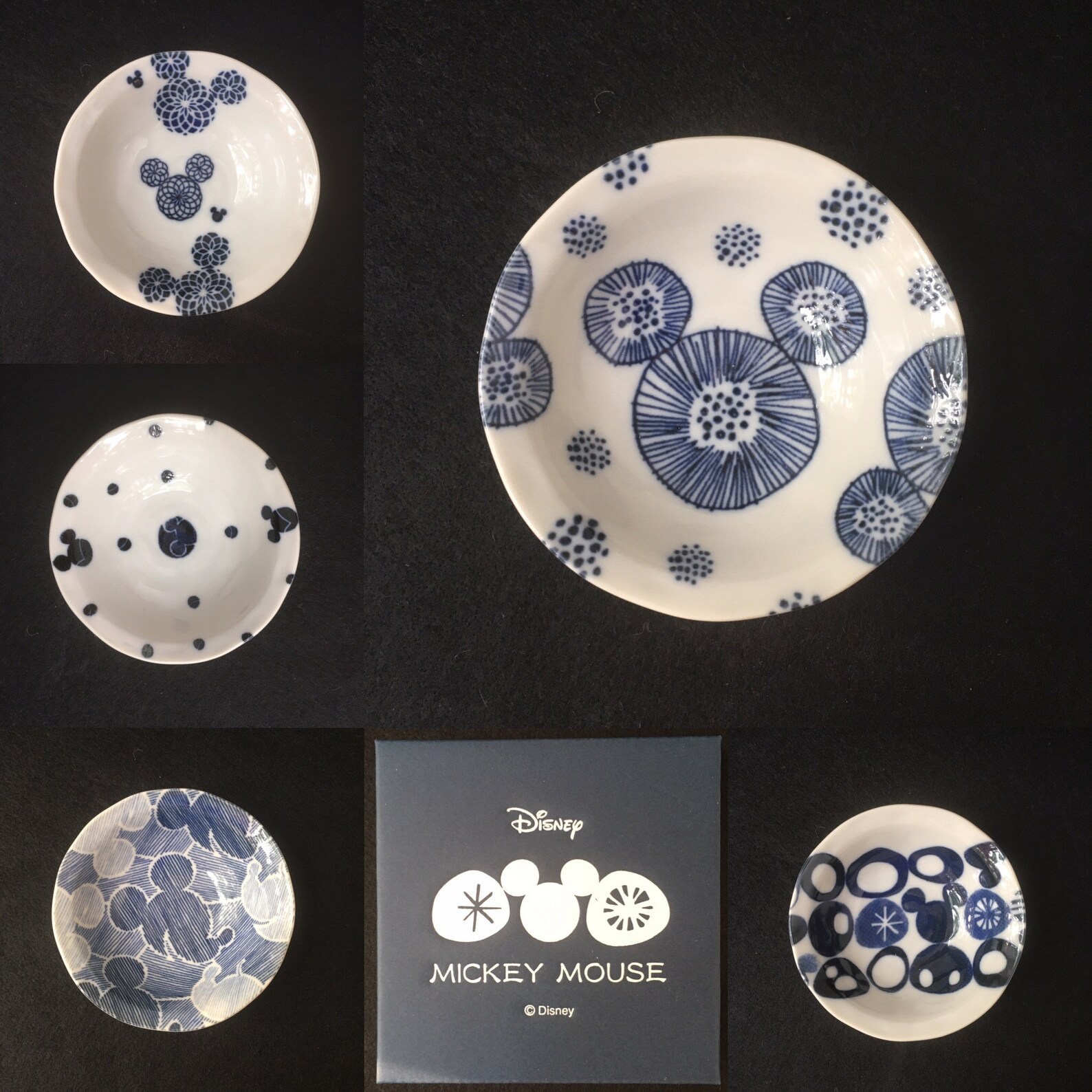 Disney Side Plates (5pcs/set) Collector Plates ; ( Japan Blue ) ; Gift ...