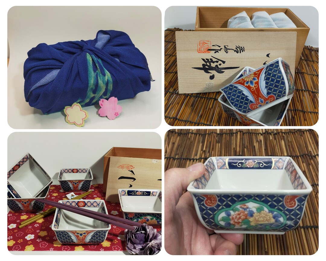 Japanese Square Ceramic Bowls 5 Pcs / SET Vintage Unused - Etsy