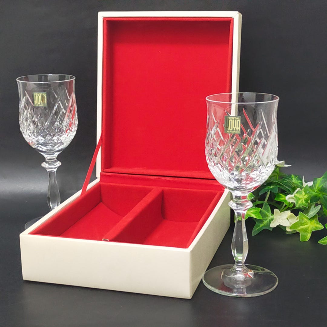 Hoya Crystal Japan Handcut Glass Pair ( Wine Glass, Sake Glass ...