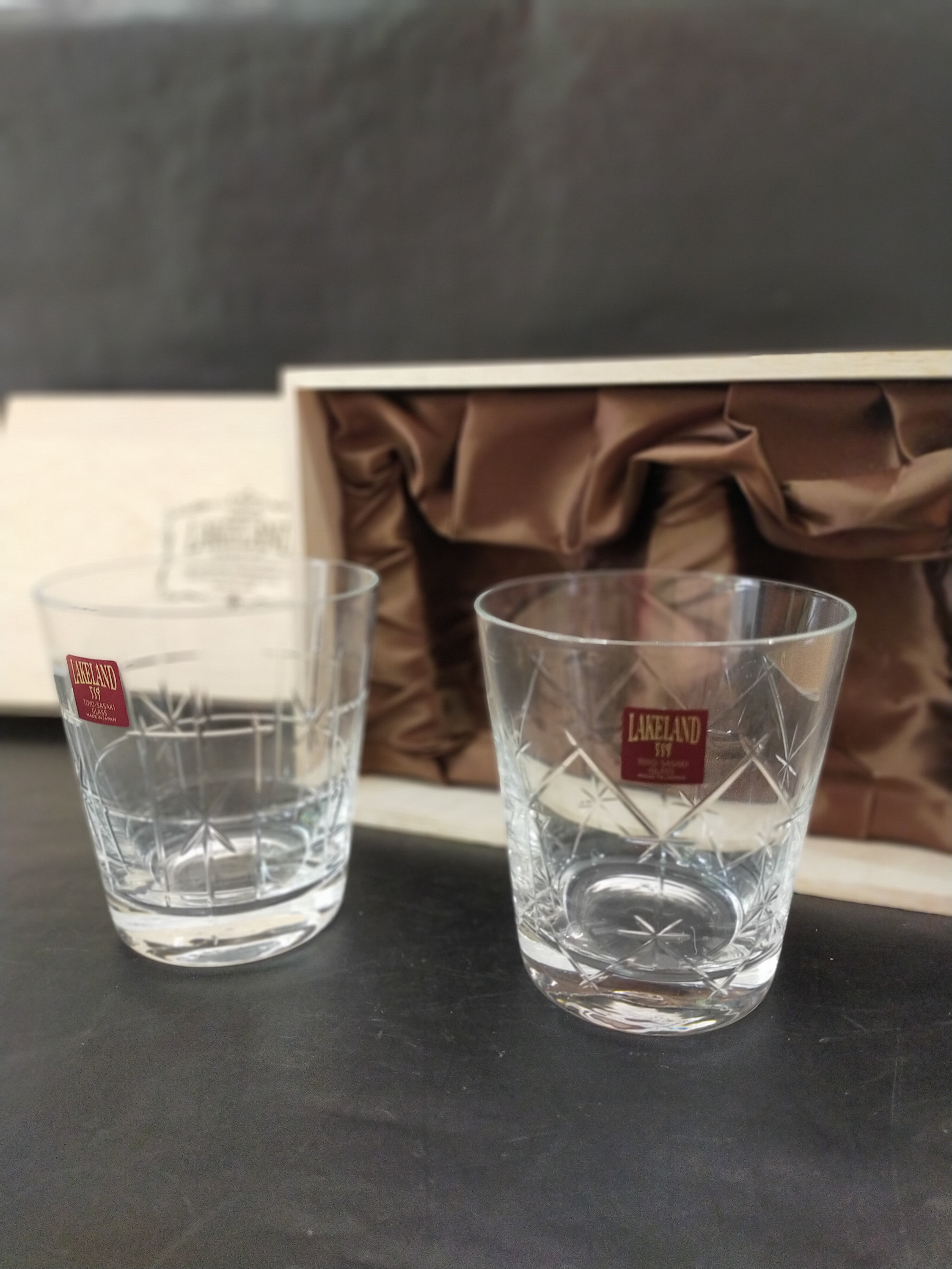 Pair Rock Glass Set. Beautiful Wooden Gift Box , Sake Glass - Etsy