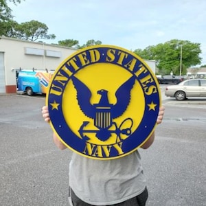 US Navy Logo Military Metal Sign Armed Forces Metal Wall - Etsy