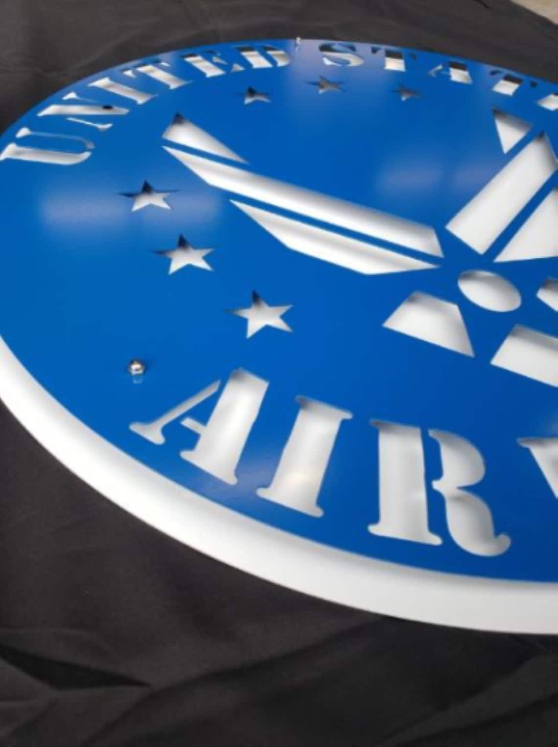 US Air Force Logo Military Metal Sign - Armed Forces Metal Wall Hanging ...