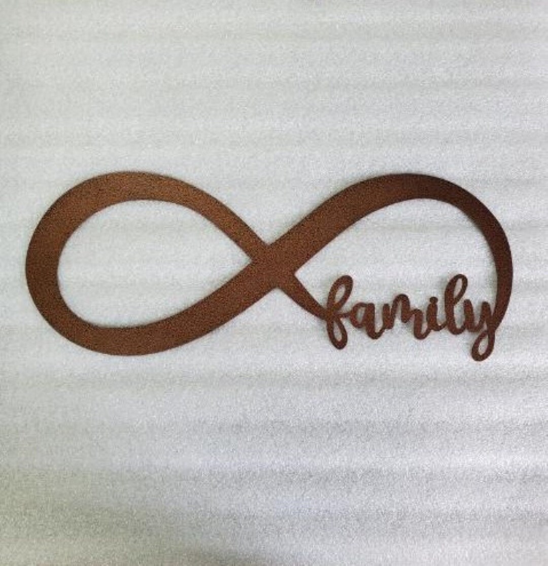 Infinity Family Metal Wall Art - Custom Aluminum Sign - Etsy