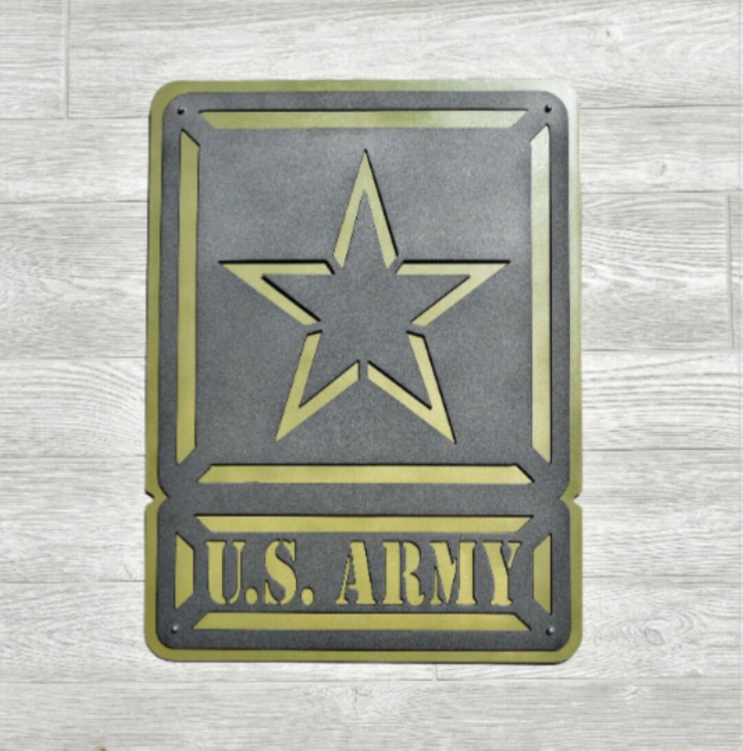 US Army Logo Military Metal Sign - Armed Forces Metal Wall Hanging ...
