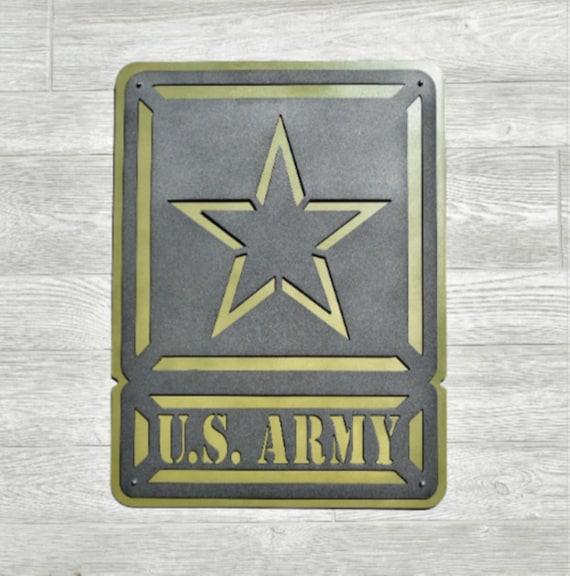 US Army Logo Military Metal Sign Armed Forces Metal Wall - Etsy