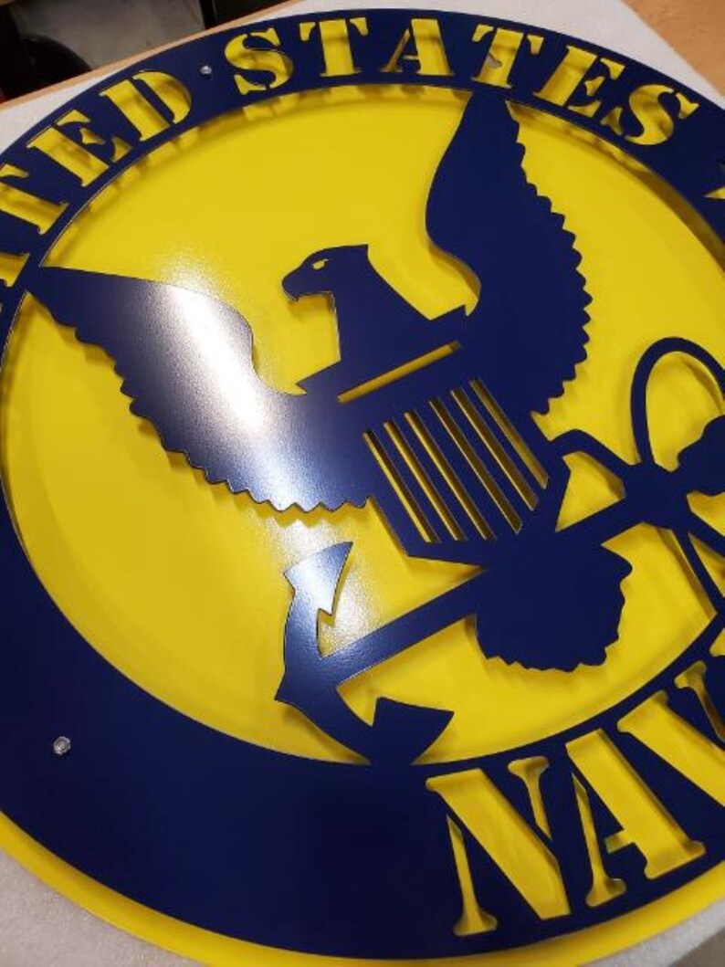 US Navy Logo Military Metal Sign Armed Forces Metal Wall | Etsy