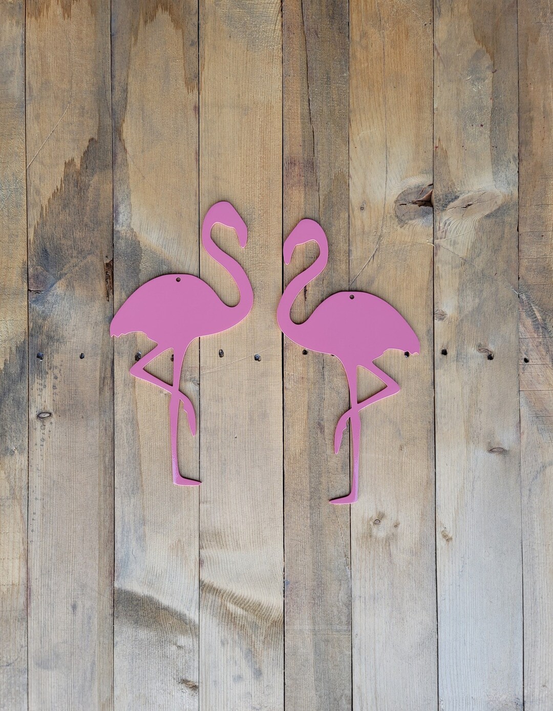 Flamingo Metal Sign Pink Flamingos Metal Wall Hanging Art Flamingo ...