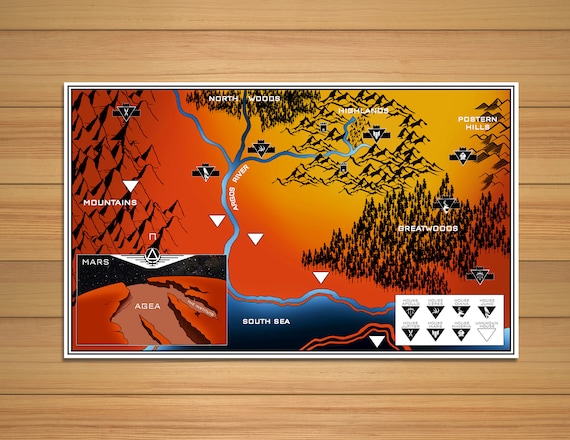 Red Rising Map | Etsy