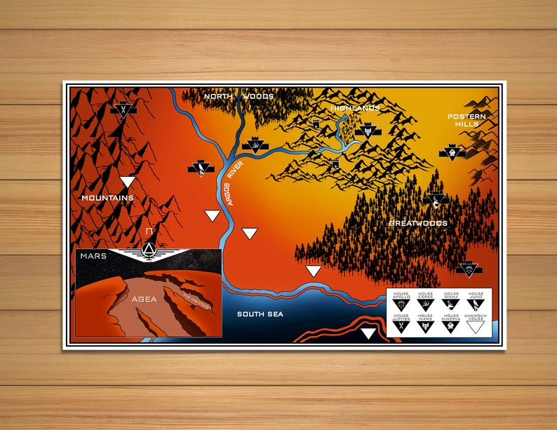 Red Rising Map | Etsy