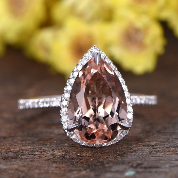 Pear Morganite - Etsy
