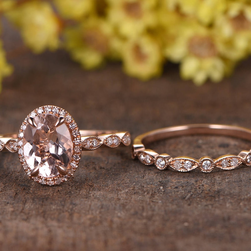 Rose Gold Morganite Ring - Etsy