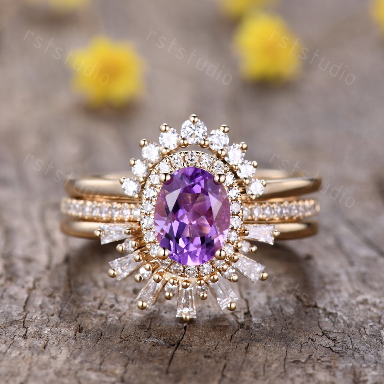 Vintage Amethyst Engagement Ring