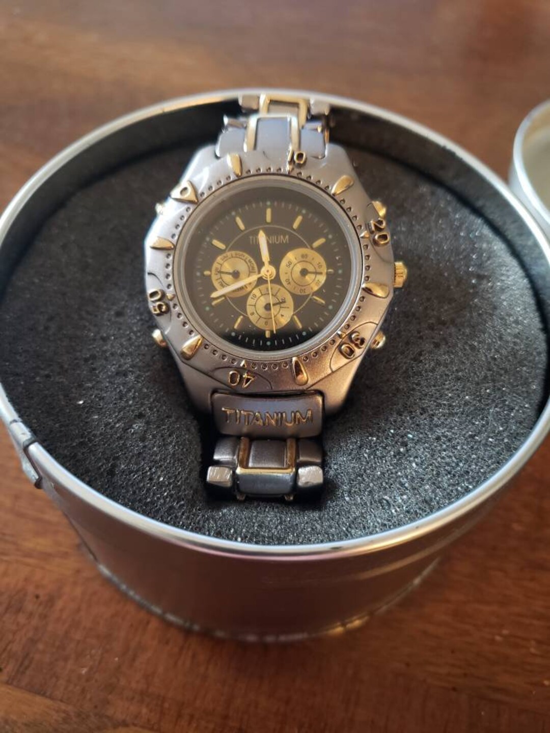 Universal Titanium Mens Watch Chronograph Japan Movt New in - Etsy