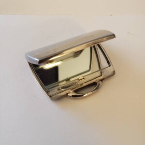 Silver Plated Handbag Compact Mirror - Etsy