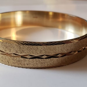 Anson Signed Gold Tone Bangle Bracelet - Etsy