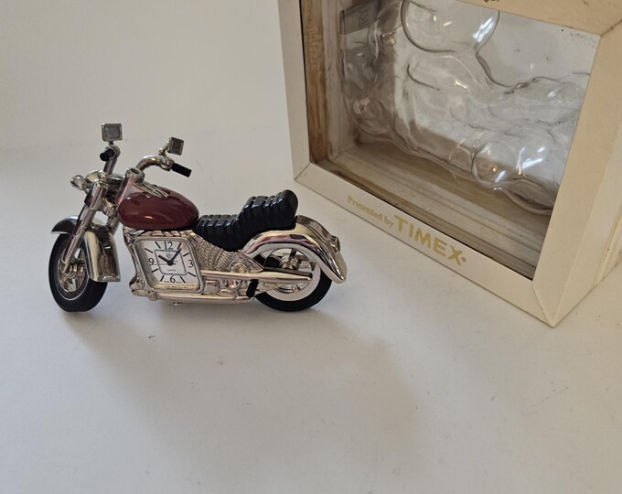 Platinum Miniature Motorcycle Clock - Etsy