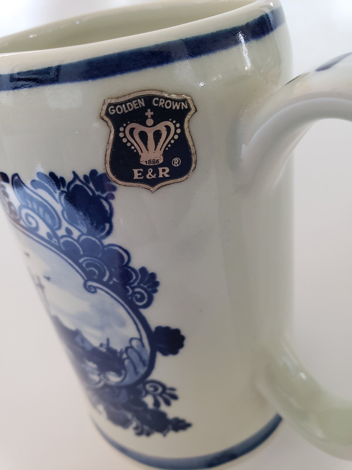 Delft Original Golden Crown Mug. - Etsy