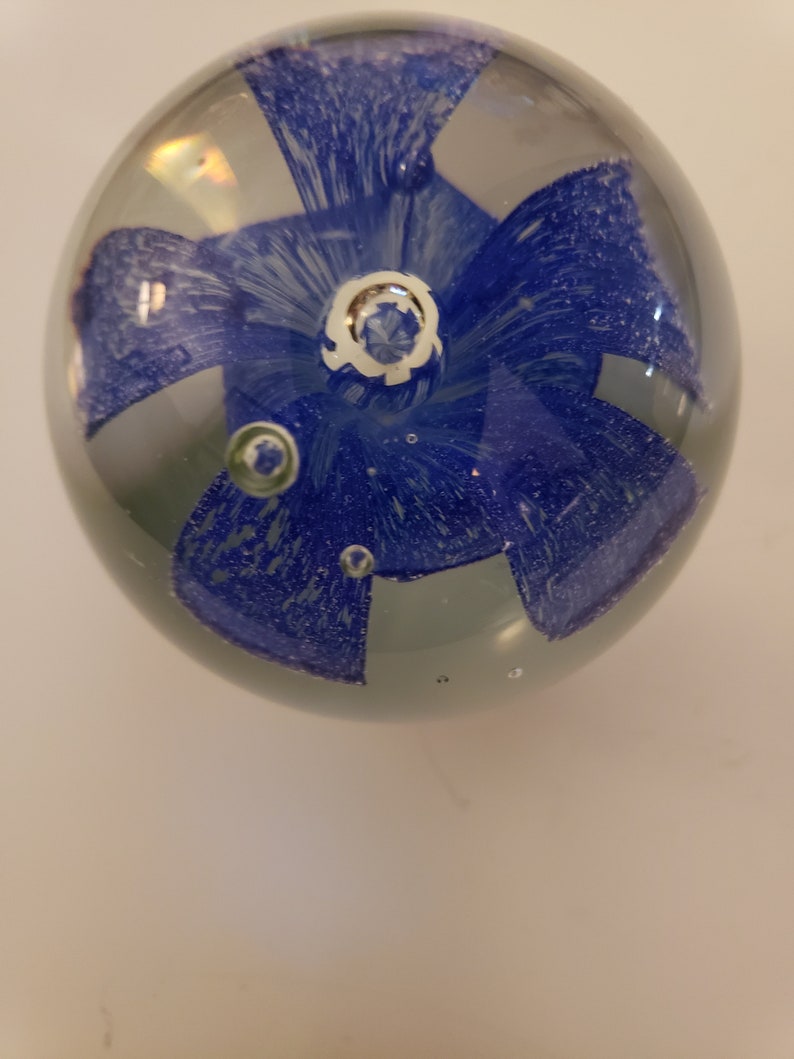 Blue Flower Paperweight - Etsy