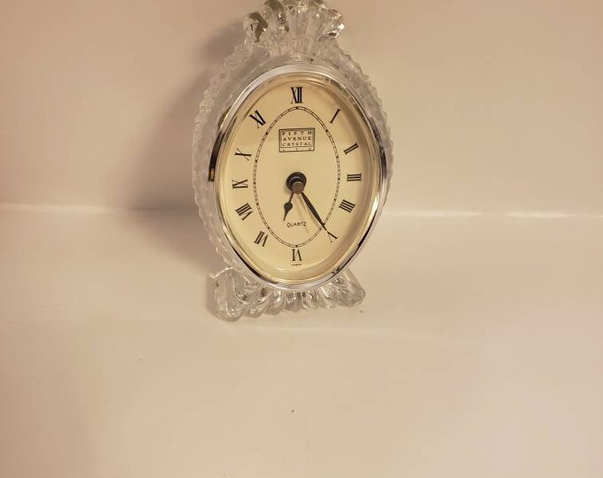 5th Avenue Crystal Quartz Clock - Etsy