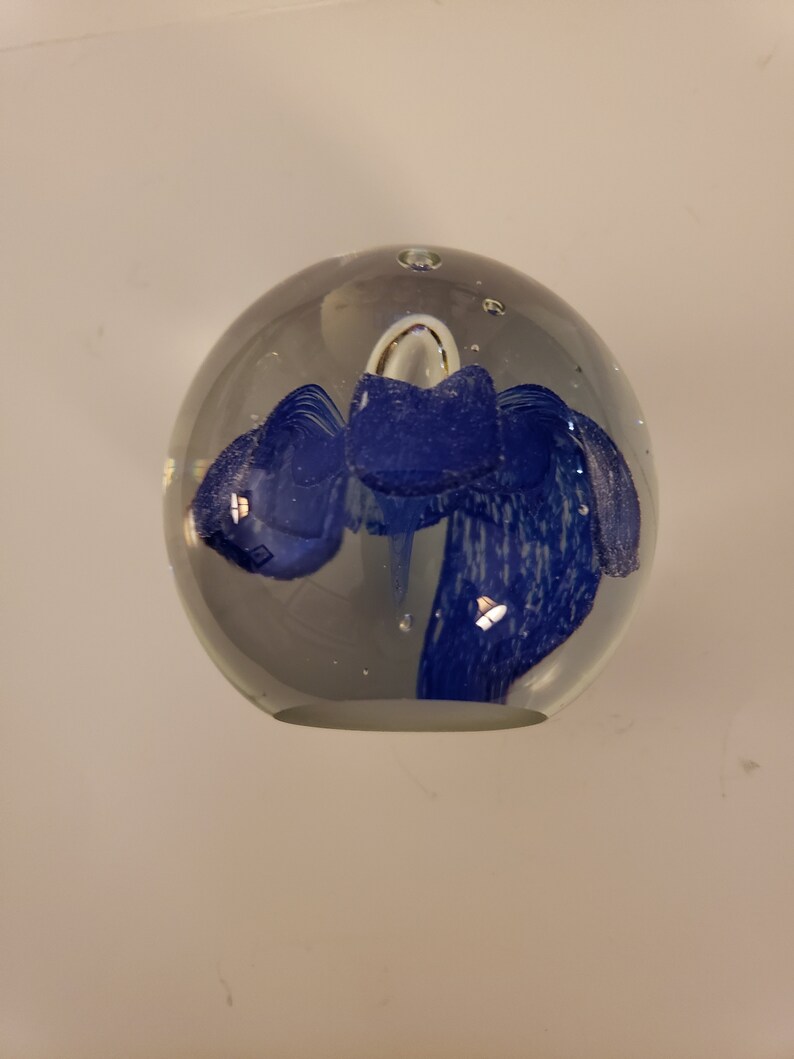 Blue Flower Paperweight - Etsy