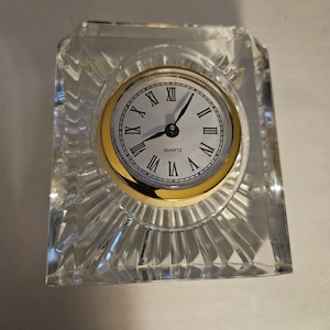 Desk or Mantel Crystal Clock Made in France - Etsy