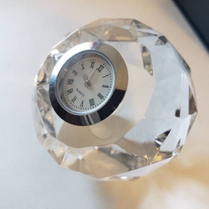 Crystal Desk Clock - Etsy