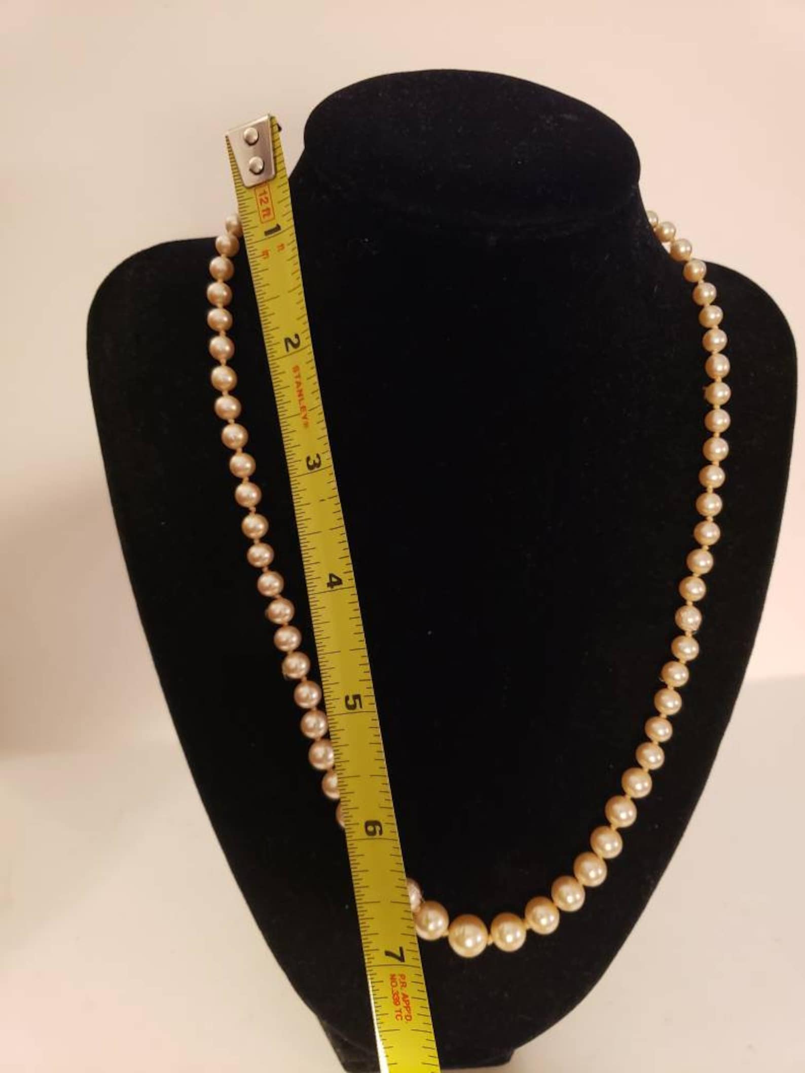 G. Silver Pearl Necklace - Etsy
