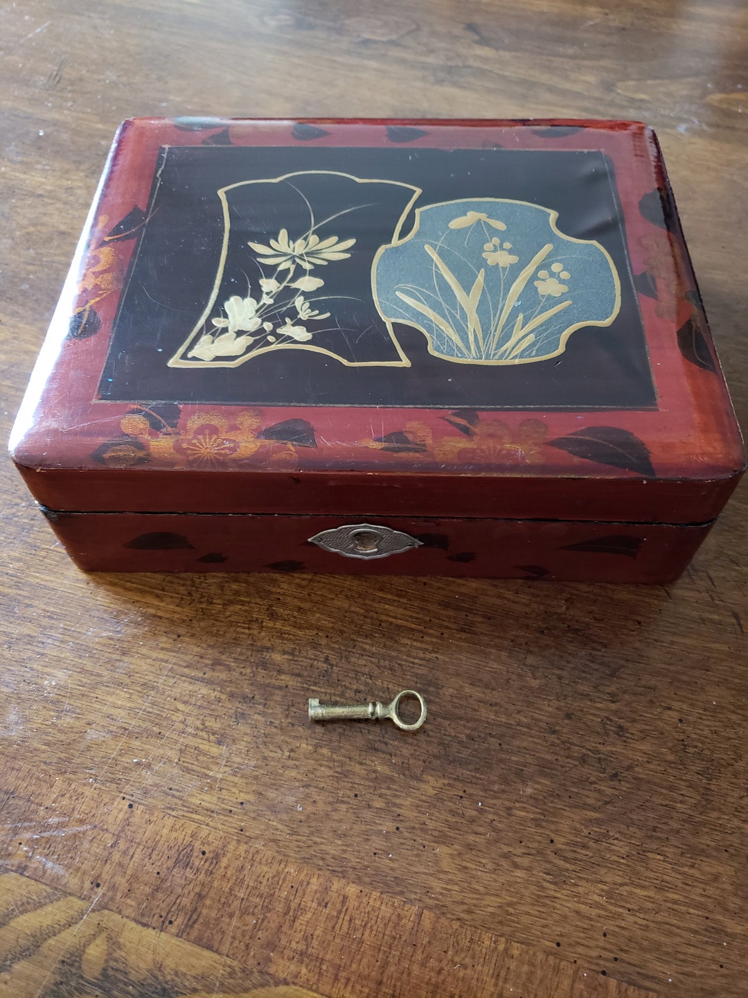 Vintage Box With Decorative Key - Etsy