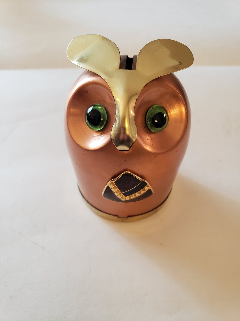 Vintage Coppercraft Guild Owl Bank Copper Owl - Etsy