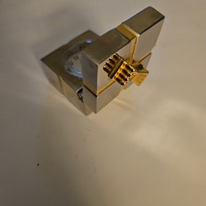 Gift Box Bow Miniature Clock Silver Gold With Photo Insert - Etsy