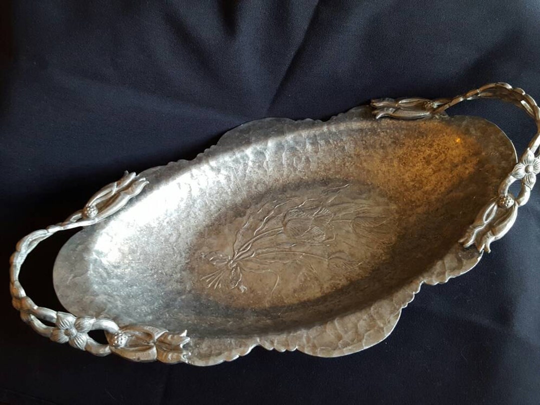 Vintage Hand Wrought Creations by Rodney Kent Aluminum Serving Dish ...