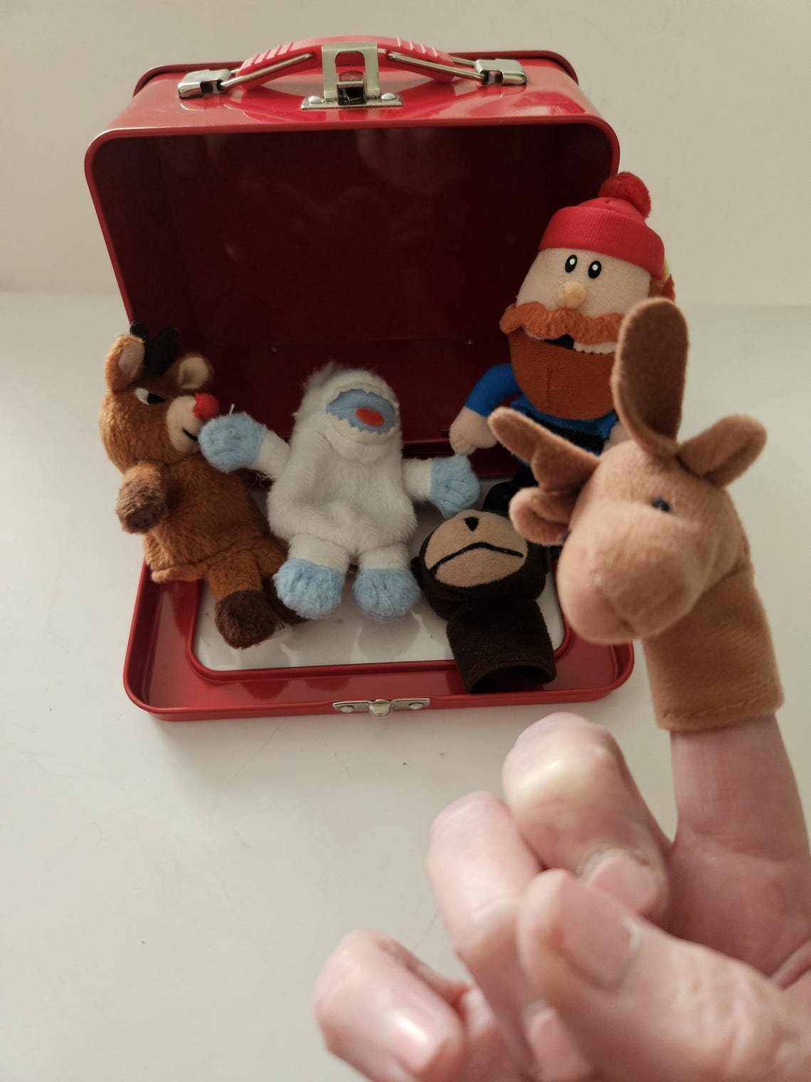 Rudolph the Red Nose Reindeer Finger Puppets - Etsy