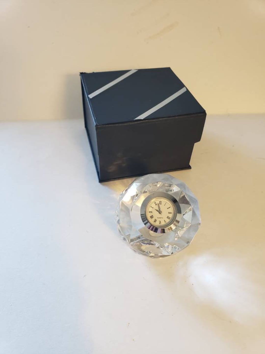 Crystal Desk Clock - Etsy