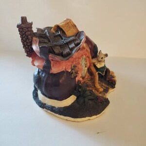 Polystone House Clock - the Shoe House - Etsy