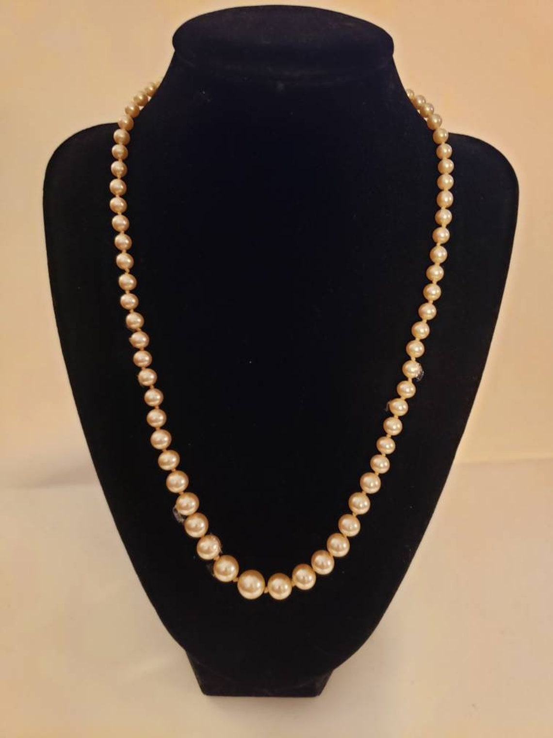 G. Silver Pearl Necklace - Etsy